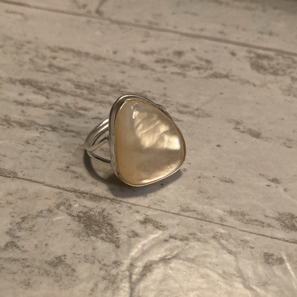 Jewelry | Teardrop Raindrop Moonstone Statement Ring Silver Tone | Poshmark